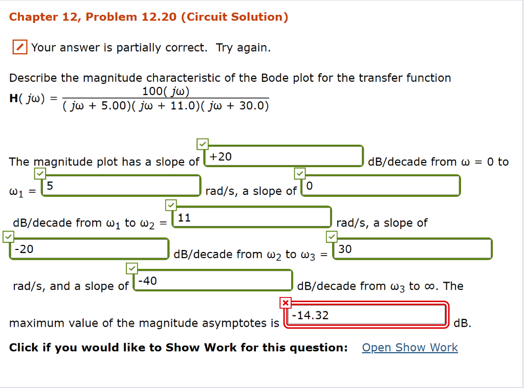 Solved Chapter 12, Problem 12.20 (Circuit Solution) Your | Chegg.com