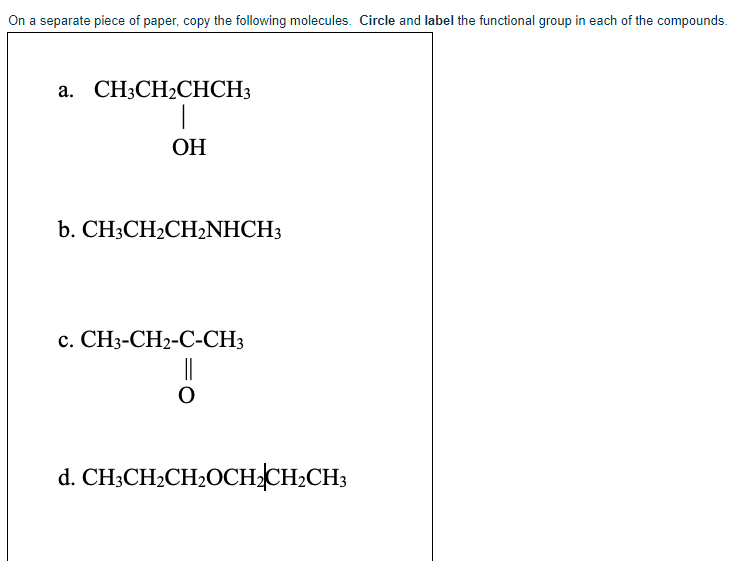 Solved On a separate piece of paper, copy the following | Chegg.com