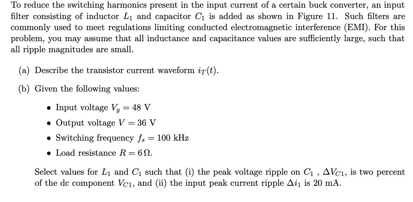 Solved Гo reduce the switching harmonics present in the | Chegg.com