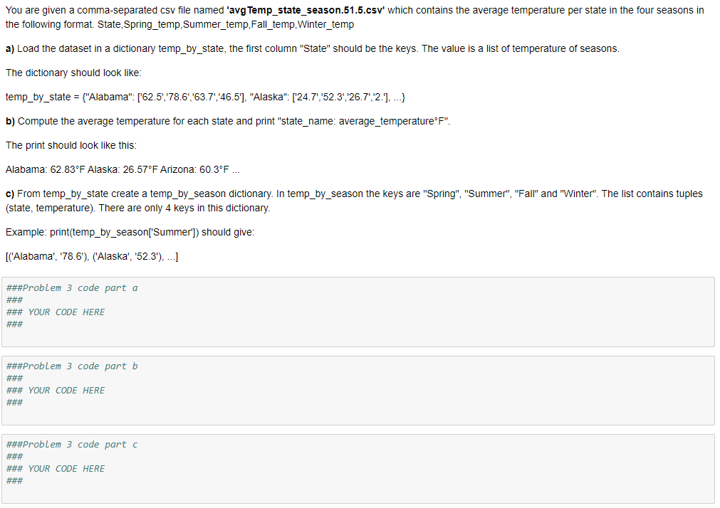 Solved You are given a comma-separated csv file named 'avg | Chegg.com