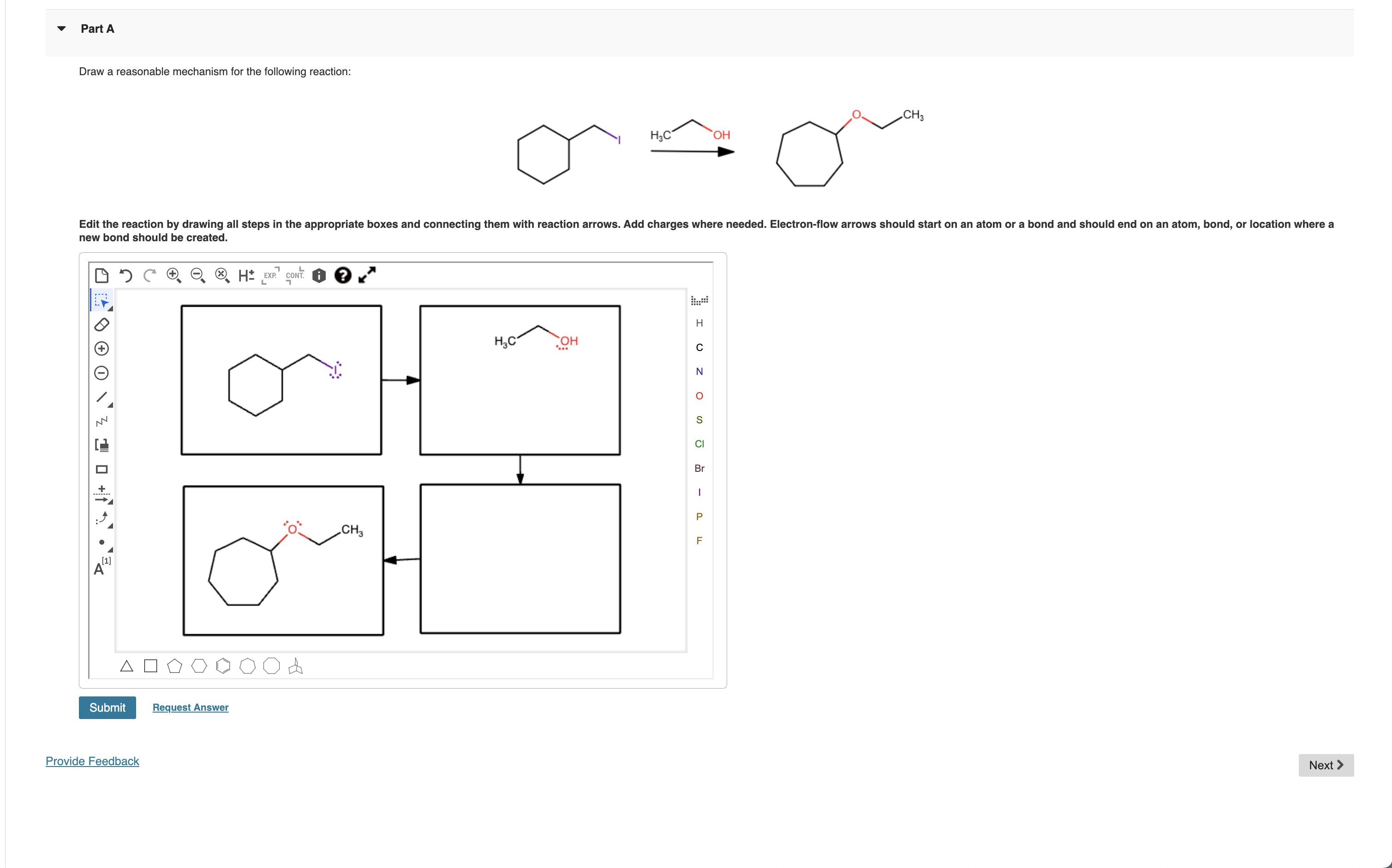 Solved Part ADraw a reasonable mechanism for the following | Chegg.com