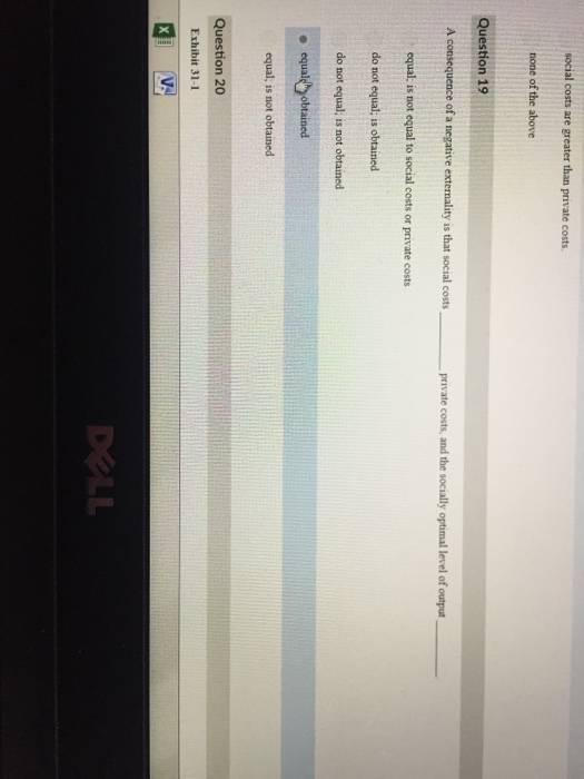 Solved social costs are greater than private costs. none of | Chegg.com
