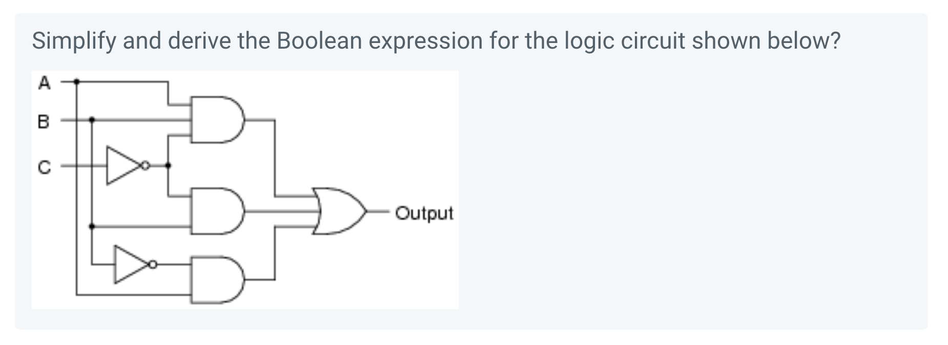 Solved Simplify and derive the Boolean expression for the | Chegg.com