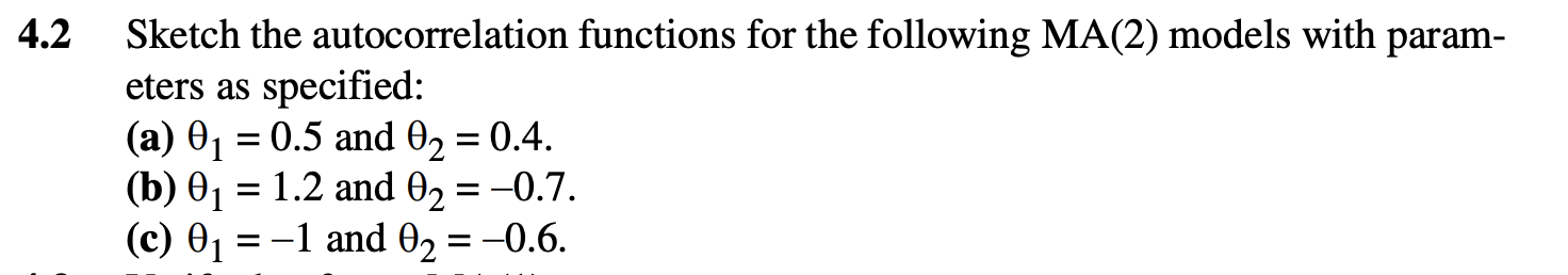 Solved 4.2 Sketch the autocorrelation functions for the | Chegg.com
