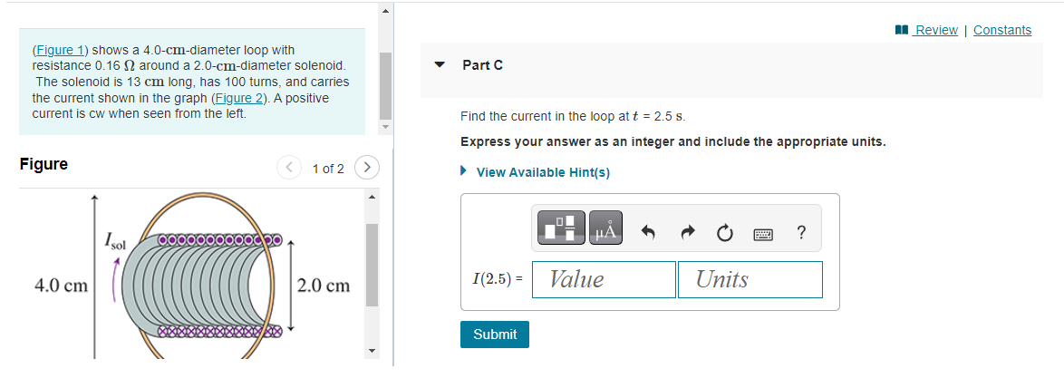 Solved Review | Constar (Figure 1) shows a 4.0-cm-diameter | Chegg.com
