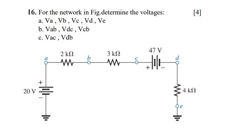 Solved 15. Determine the voltages \\( \\mathrm{Va} \\) and | Chegg.com