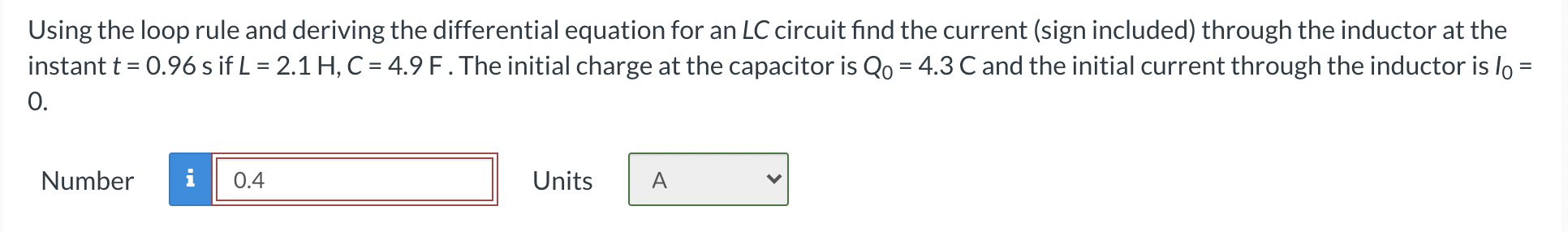 Solved Using the loop rule and deriving the differential | Chegg.com