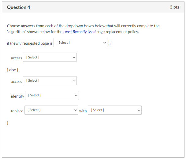 Solved Options:1) not in main memory, already in main | Chegg.com