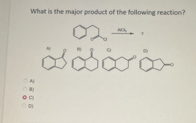Solved What is the major product of the following reaction? | Chegg.com
