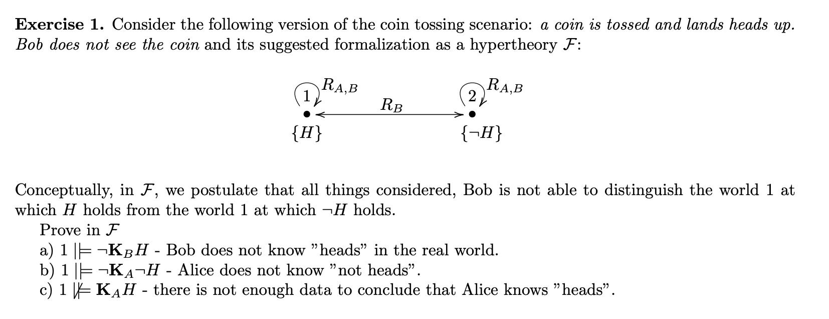 Solved Exercise 1. ﻿Consider the following version of the | Chegg.com
