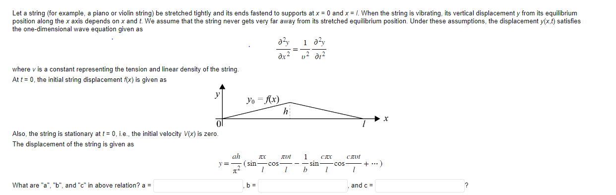 Solved Let a string (for example, a piano or violin string) | Chegg.com