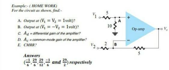 Solved V1 lang Example:- (HOME WORK) For the circuit as | Chegg.com
