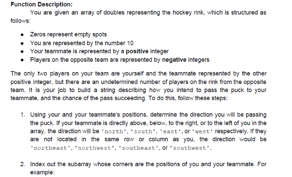 Solved Function Name: passIton Inputs: 1. (double) A MxN | Chegg.com