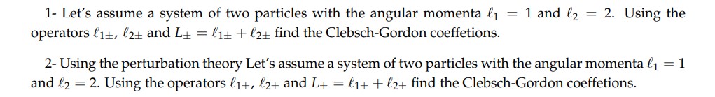 Solved 1- Let's assume a system of two particles with the | Chegg.com