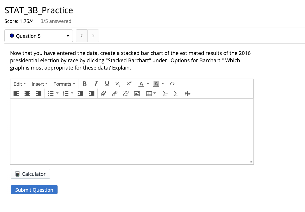 The following stacked bar chart 1 displays the survey | Chegg.com