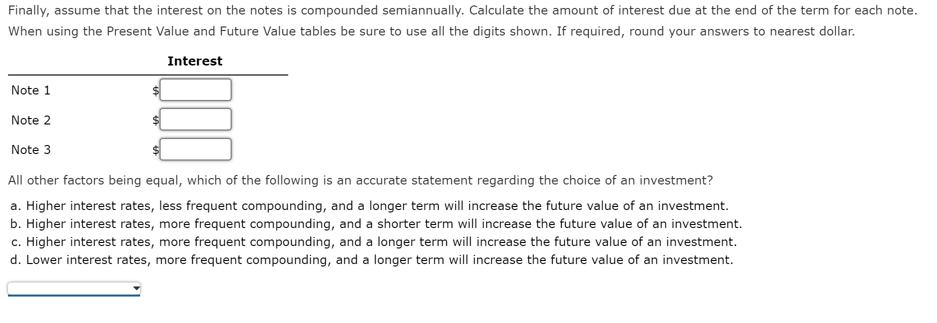 Solved Simple versus Compound Interest For each of the | Chegg.com