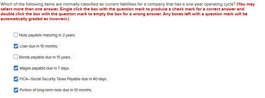 Solved Which of the following items are normally classified | Chegg.com