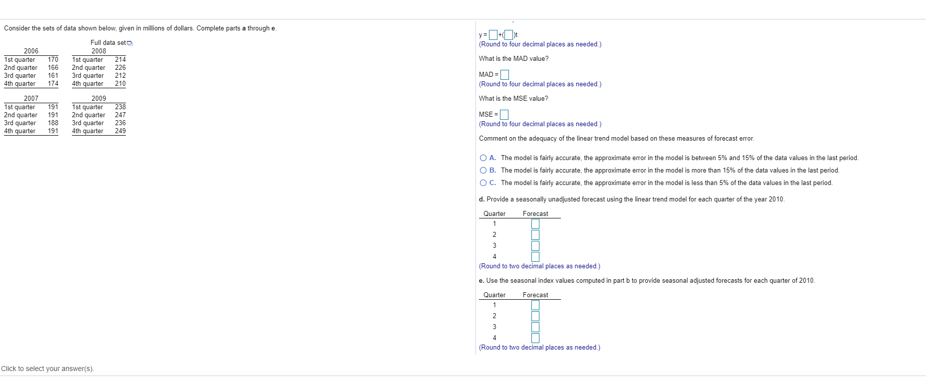 Solved Consider the sets of data shown below, given in | Chegg.com