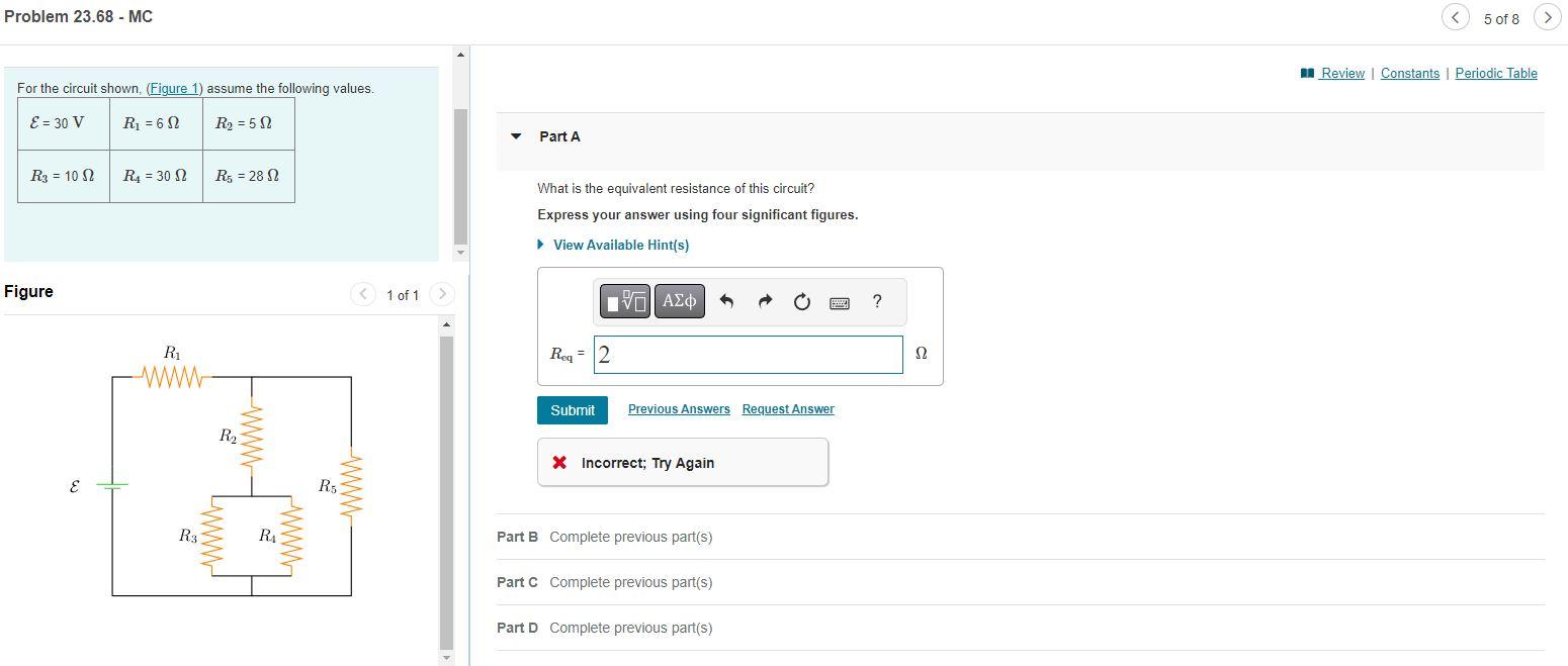 Solved For the circuit shown, (Figure 1) assume the | Chegg.com