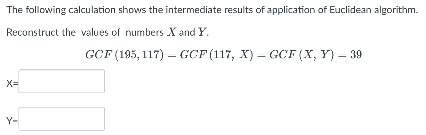 Solved The following calculation shows the intermediate | Chegg.com