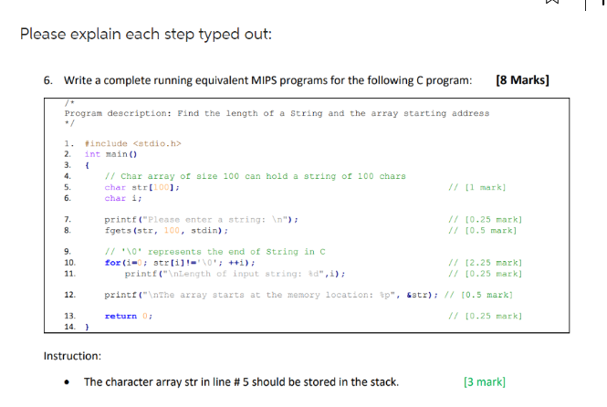 Solved Please explain each step typed out: Instruction: - | Chegg.com