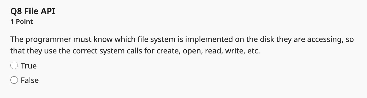 Solved Q10 FS concistency 1 Point When a file system based | Chegg.com