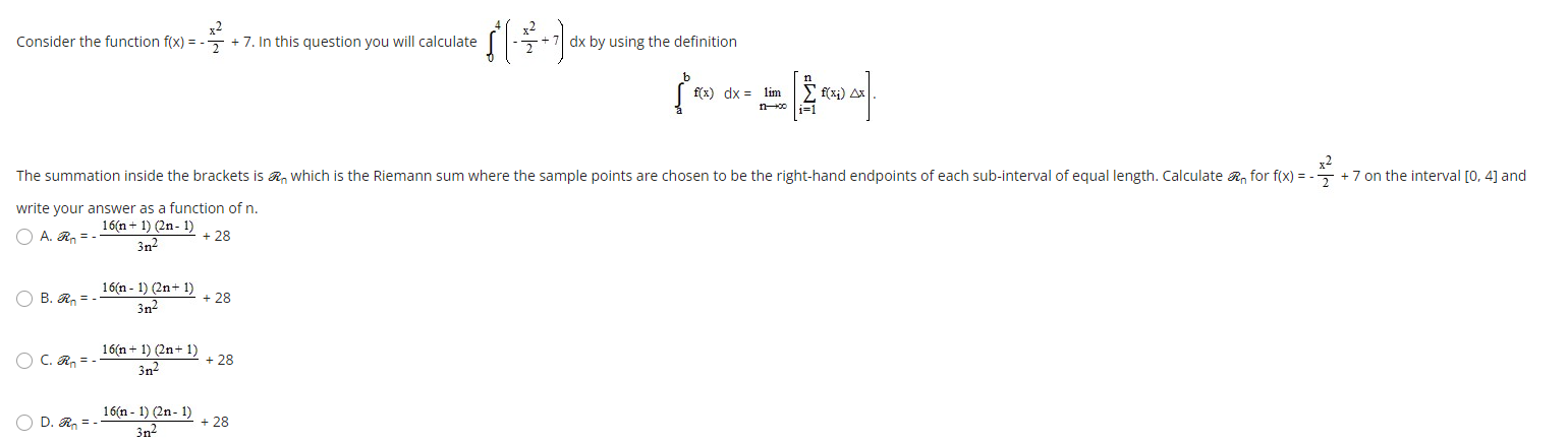 Solved Consider the function f(x)=−2x2+7. In this question | Chegg.com