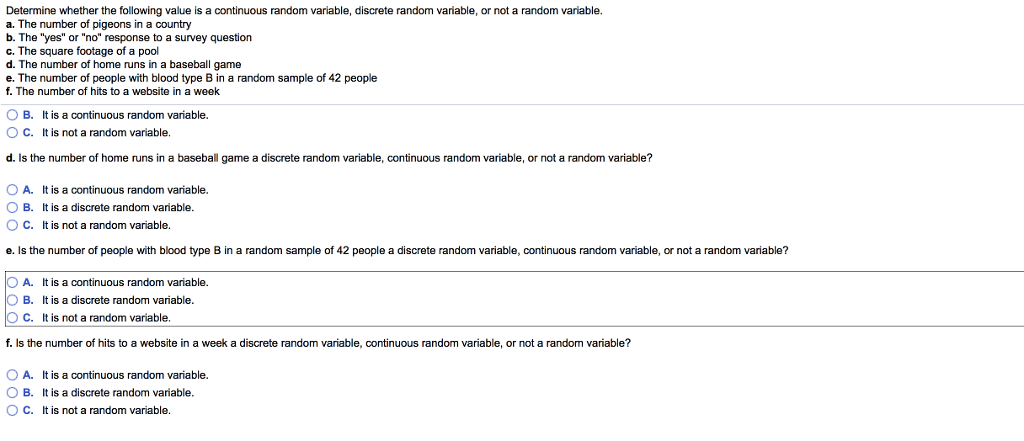 Solved Determine Whether The Following Value Is A Continuous 1818
