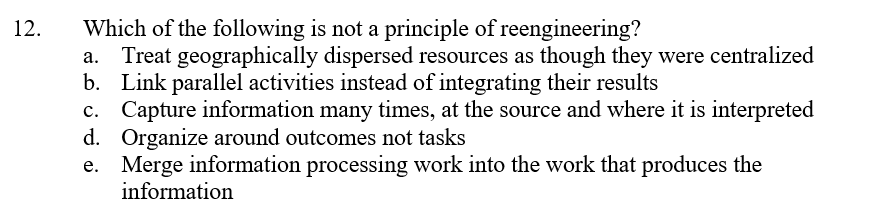 Solved 12. Which of the following is not a principle of | Chegg.com