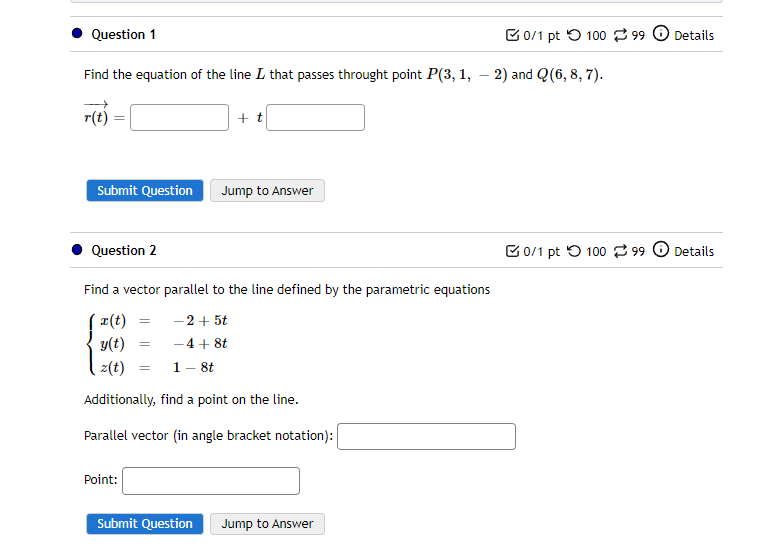 Solved Find the equation of the line L that passes throught | Chegg.com