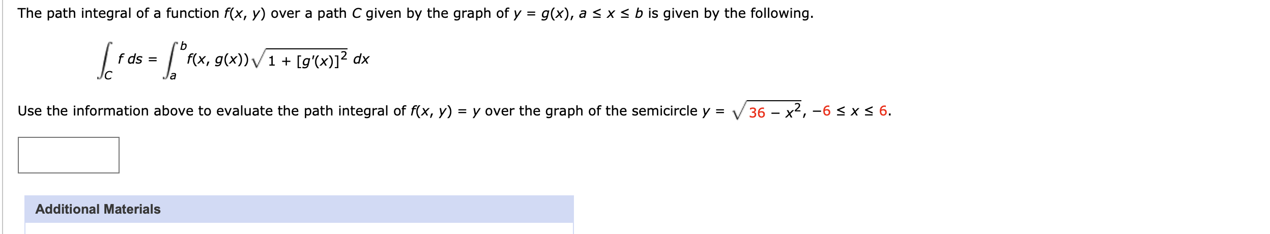 Solved The path integral of a function f(x,y) over a path C | Chegg.com