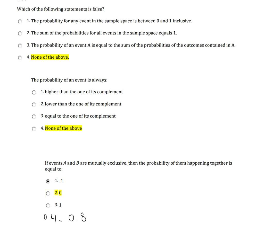 Solved Which of the following statements is false? 1. The | Chegg.com