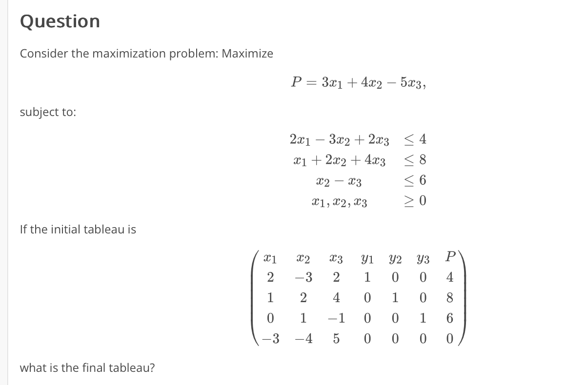 Solved Question Consider the maximization problem: Maximize | Chegg.com