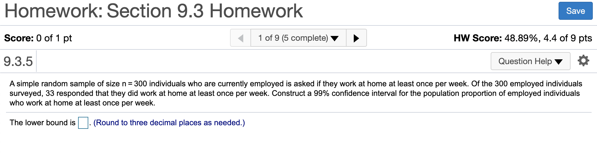 Solved Homework Section 9 3 Homework Save Score 0 Of 1 Pt