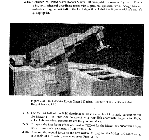 Solved 2-15. Consider the United States Robots Maker 110 | Chegg.com