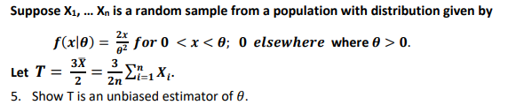 Solved Suppose X1,…Xn is a random sample from a population | Chegg.com
