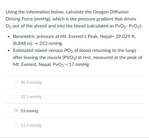 Solved Using the information below, calculate the Oxygen | Chegg.com
