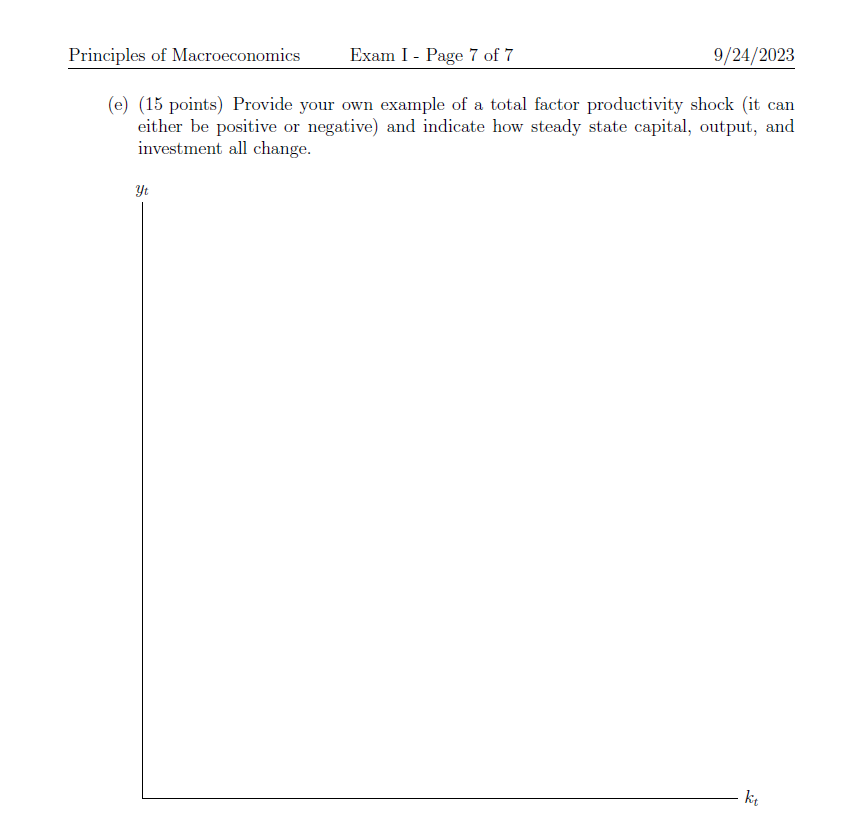 Solved (e) (15 points) Provide your own example of a total | Chegg.com