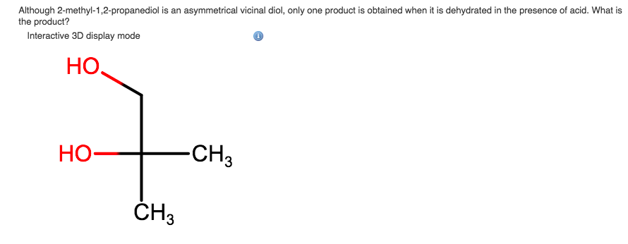Solved Although 2-methyl-1,2-propanediol is an asymmetrical | Chegg.com