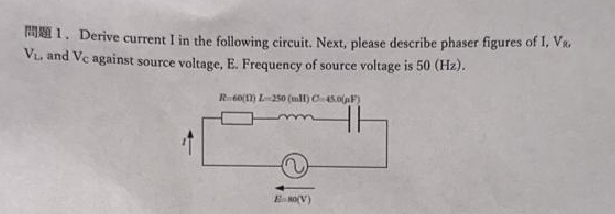 Solved 同是 1. Derive current I in the following circuit. | Chegg.com