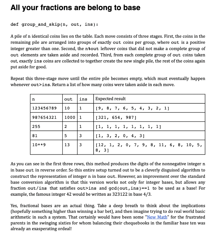 Solved All your fractions are belong to base def | Chegg.com