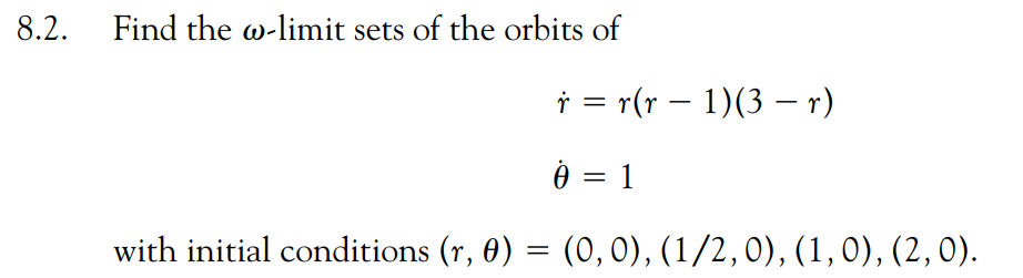 Solved 8.2. Find the ω-limit sets of the orbits of | Chegg.com