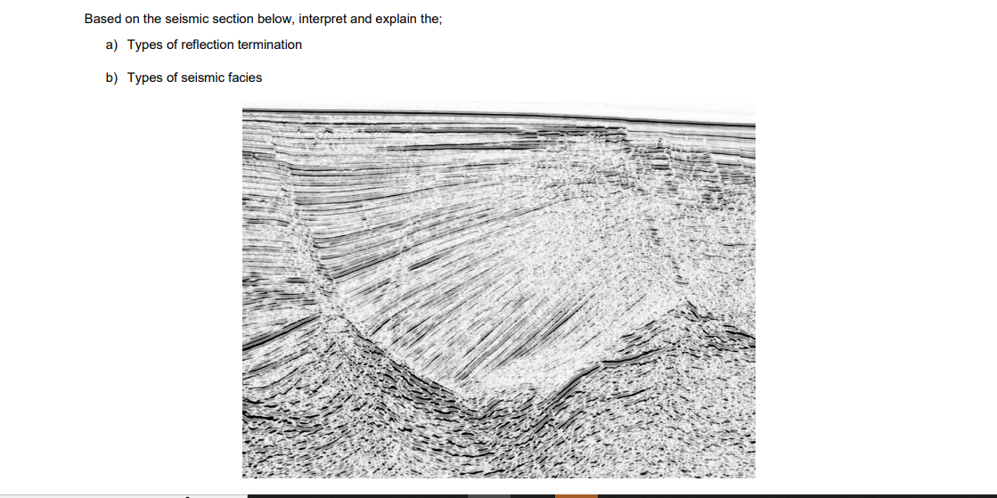 Solved Based on the seismic section below, interpret and | Chegg.com