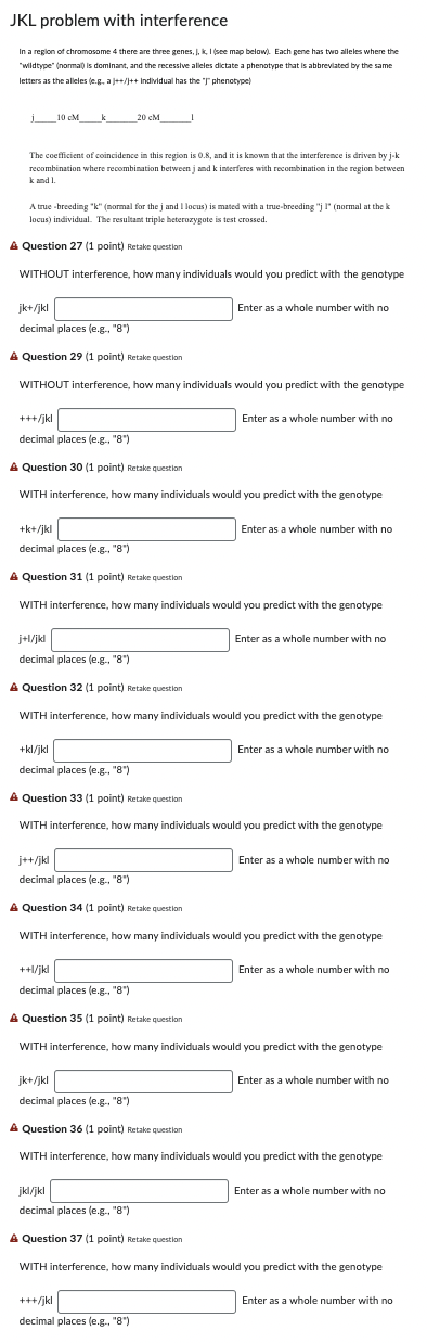 In a region of chromosome 4 there are three genes, ], | Chegg.com