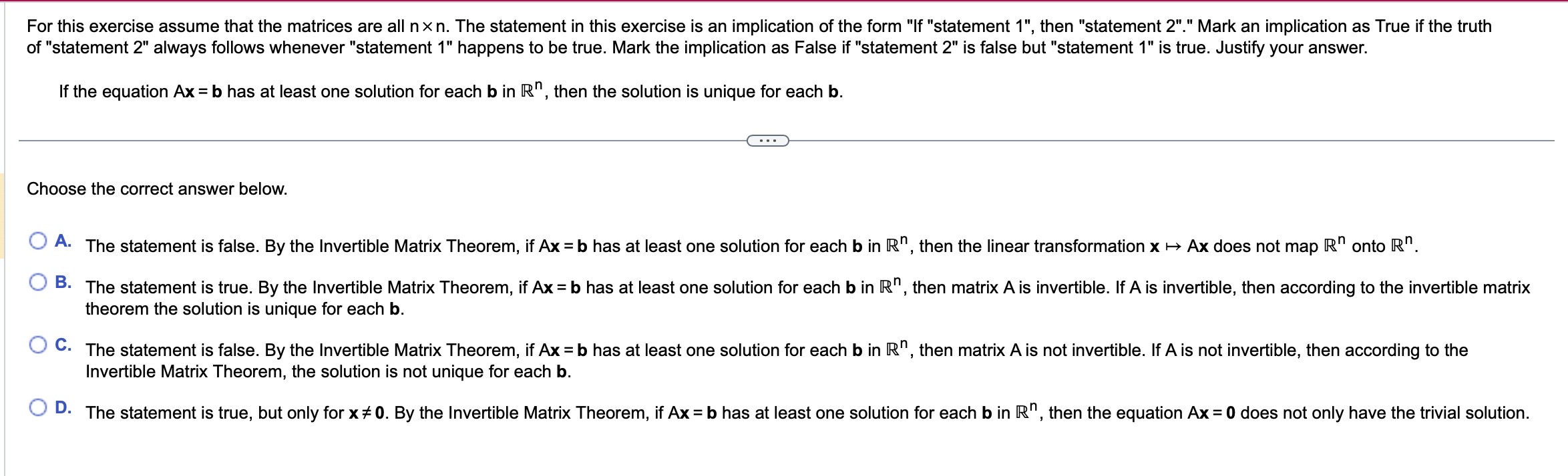Solved For this exercise assume that the matrices are all | Chegg.com