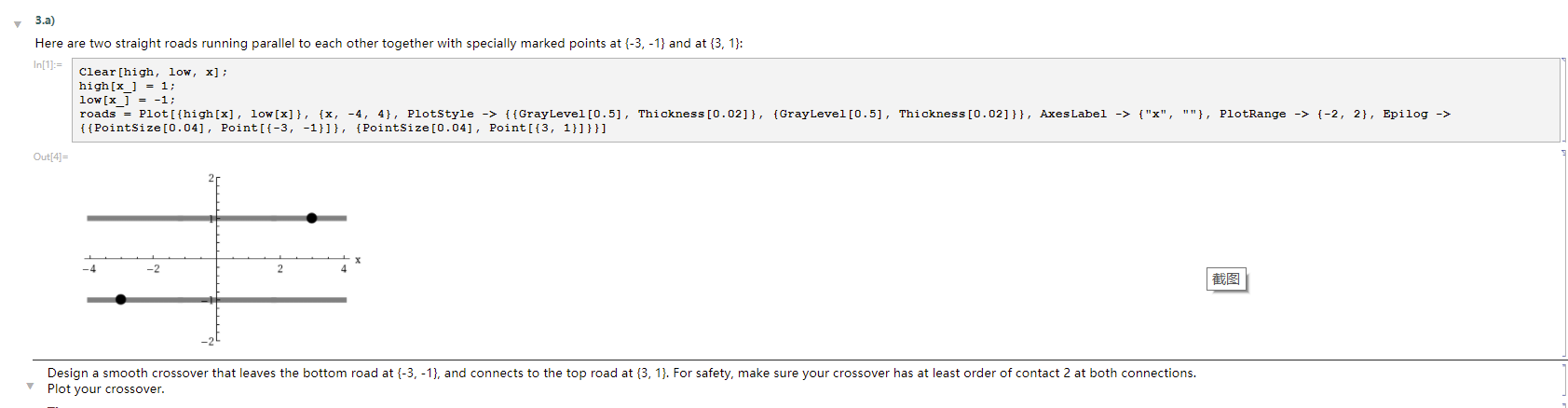 Solved 3.a) Here are two straight roads running parallel to | Chegg.com
