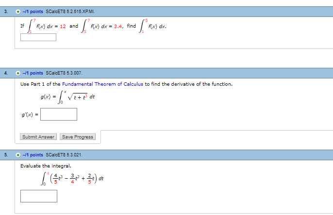 Solved 3. 1 points SCalcET8 5.2.515.XPMI. 4. 11 points | Chegg.com Solved 3. 1 points SCalcET8 5.2.515.XPMI. 4. 11 points | Chegg.com