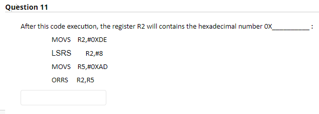 Solved After this code execution, the register R2 will | Chegg.com