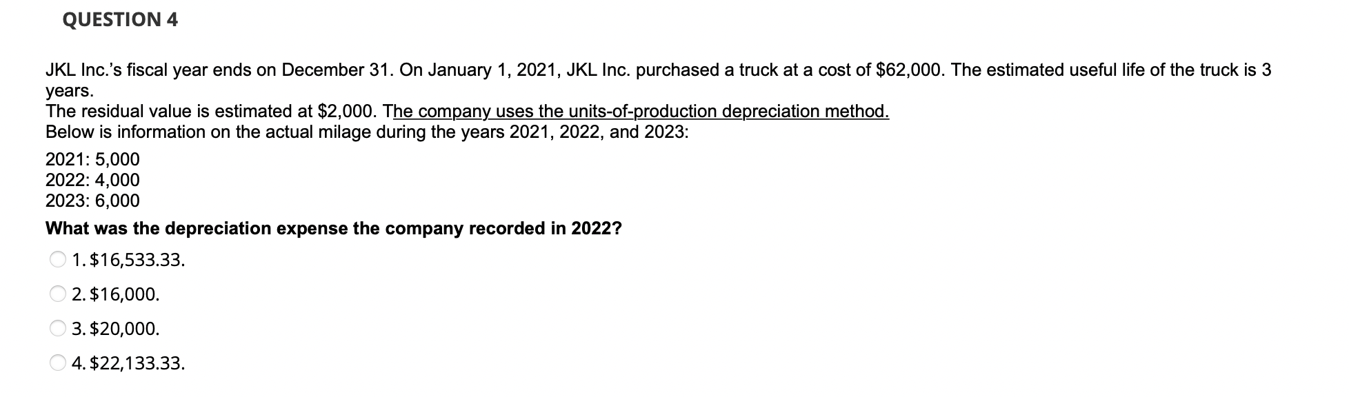 Solved JKL Inc.'s fiscal year ends on December 31. On | Chegg.com