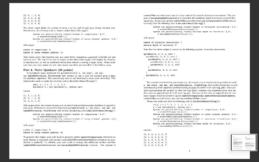 Insertion Sort Code: package | Chegg.com